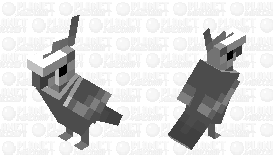 White-Faced Male Cockatiel *updated* Minecraft Mob Skin