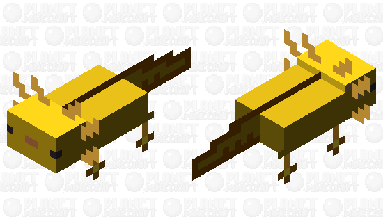 Clean Yellow Axolotl x16 Minecraft Mob Skin
