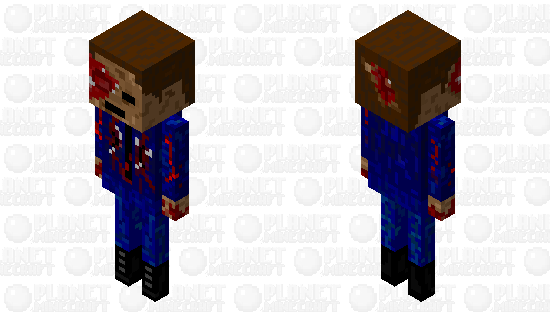 They Hunger: Rotten Zombie Cop. Minecraft Mob Skin