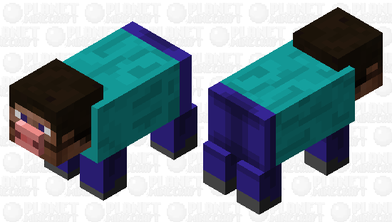 Cursed Thick Steve Pig Minecraft Mob Skin