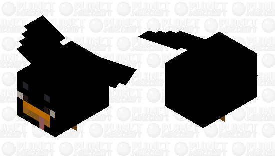 crow with worm Minecraft Mob Skin