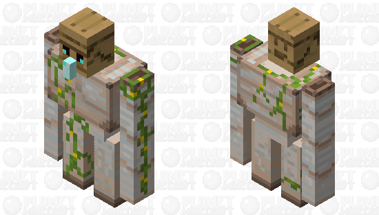 Soulflame wooden golem Minecraft Mob Skin