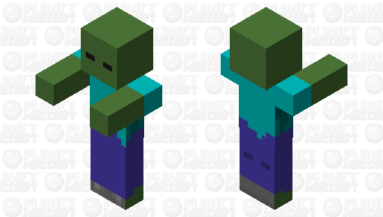Simplified zombie (Java) Minecraft Mob Skin