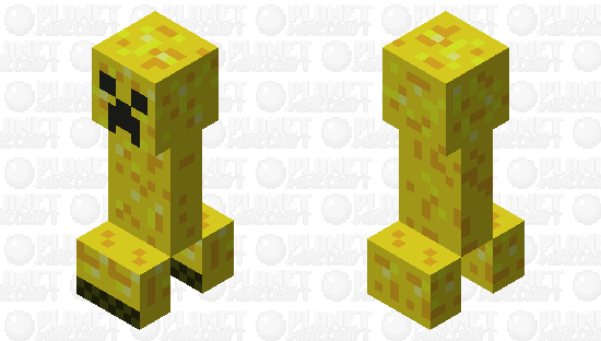 Yellow Creeper Minecraft Mob Skin