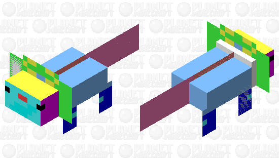 Rainbow Aksolotl!!! Minecraft Mob Skin