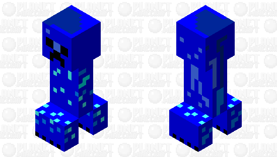 blue creeper Minecraft Mob Skin