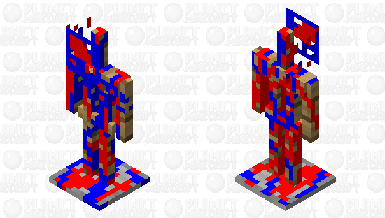 Lava and Water GLITCHED Armour Stand Minecraft Mob Skin