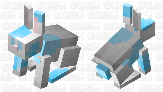 Blue Splotched Rabbit Minecraft Mob Skin
