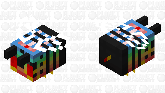 Angry Nectar Bee Rain Fade Minecraft Mob Skin
