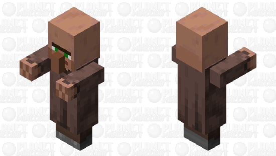 Villager Plains Unemployed With Arms 1.14 Minecraft Mob Skin
