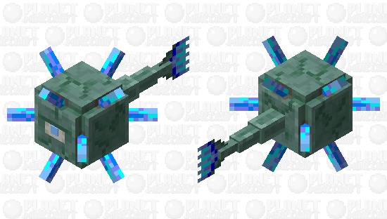 Blue Fire Guardian Minecraft Mob Skin