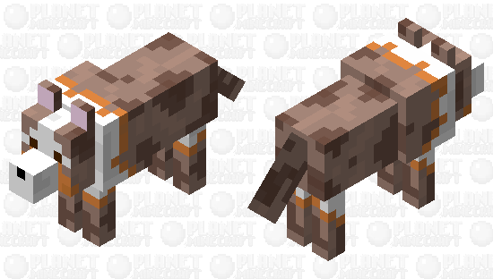 Boder Collie Red Merle - Tricolor Minecraft Mob Skin