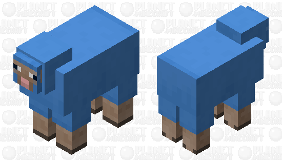 Blue Enchanted Sheep (Swiftness) Minecraft Mob Skin