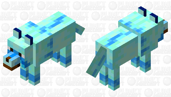 BLUE WOLF Minecraft Mob Skin