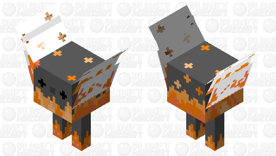 burning Minecraft Mob Skin