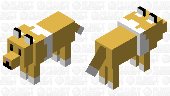 Golden Retriever Minecraft Mob Skin