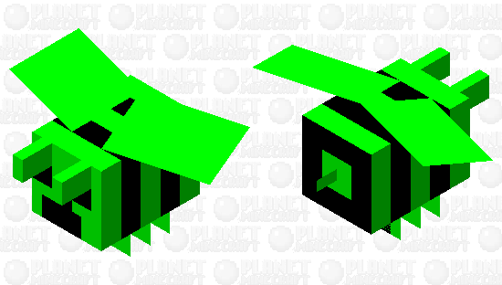 Breeper Bee + Creeper Minecraft Mob Skin