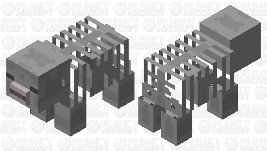 Skeleton Pig Minecraft Mob Skin