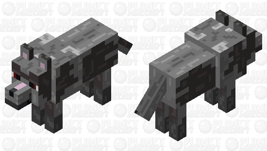 Dark wolf Minecraft Mob Skin