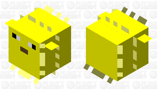 Simplified Puffer Fish Minecraft Mob Skin