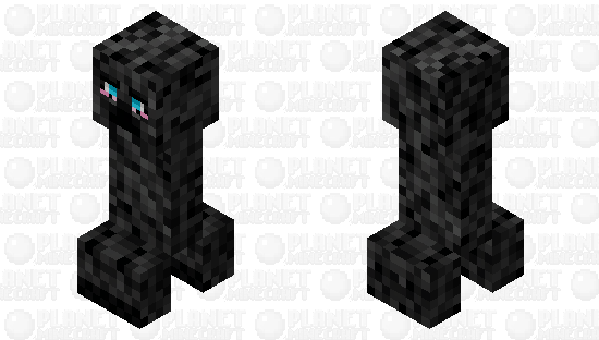 Emo Black Female E-Creeper Minecraft Mob Skin