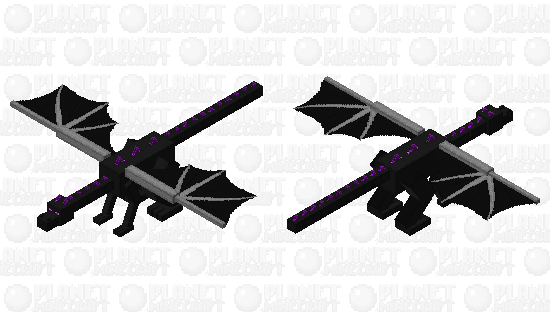 Obsidian Spike Dragon Minecraft Mob Skin