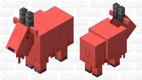 dyed goat-red Minecraft Mob Skin