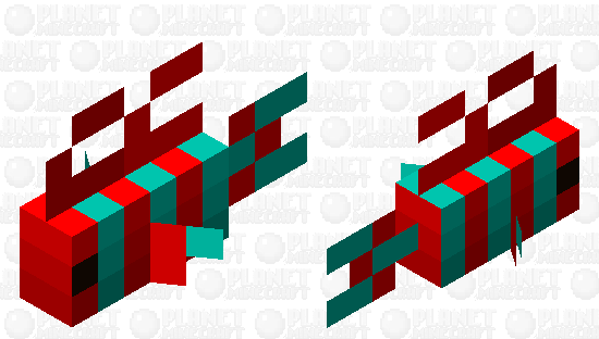 tropical fish (red/cyan) Minecraft Mob Skin