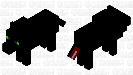 Toothless the dragon as a wold skin Minecraft Mob Skin