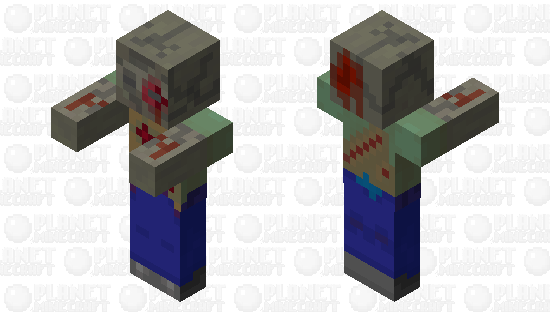 more details zombie Minecraft Mob Skin