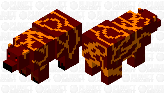 Magma Bear (polar bear but magma!) Minecraft Mob Skin