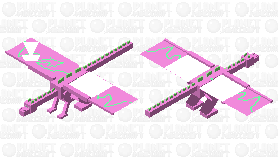 green eyes pink dragon Minecraft Mob Skin