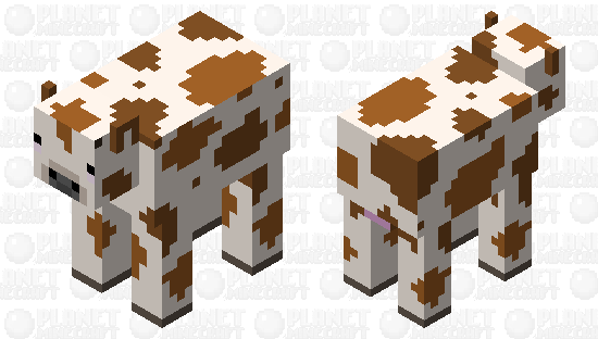 Pastel Collection - Brown Spotted Cow Minecraft Mob Skin