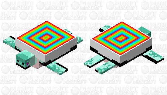 Blue Ice Turtle Minecraft Mob Skin