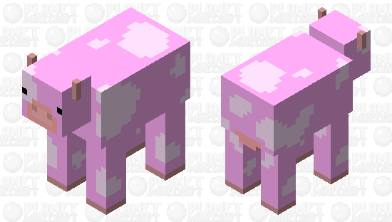 pink cow Minecraft Mob Skin