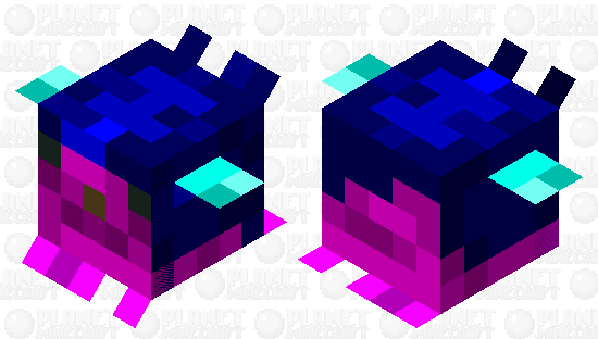 pink and blue pufferfish (mediu) Minecraft Mob Skin