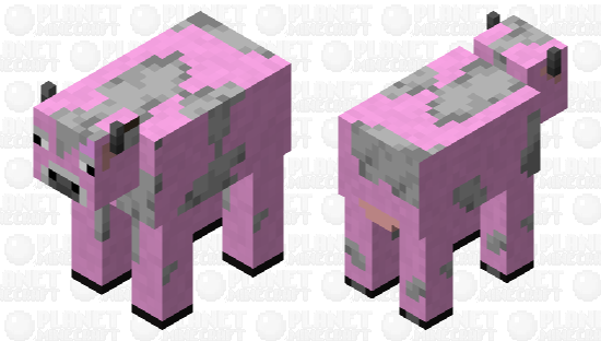 Strawberry Cow -~- Minecraft Mob Skin