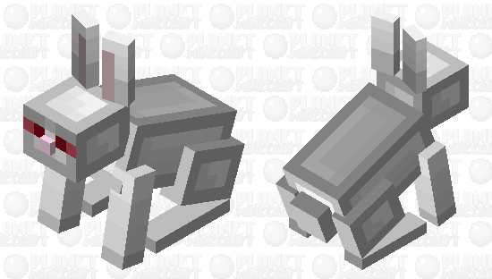 Simplistic Caerbannog Rabbit Minecraft Mob Skin