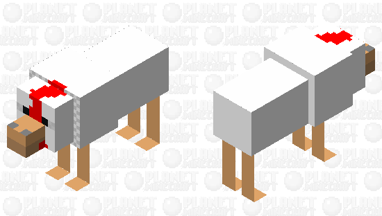 The chicken that lost it's wings and grew 2 more legs Minecraft Mob Skin