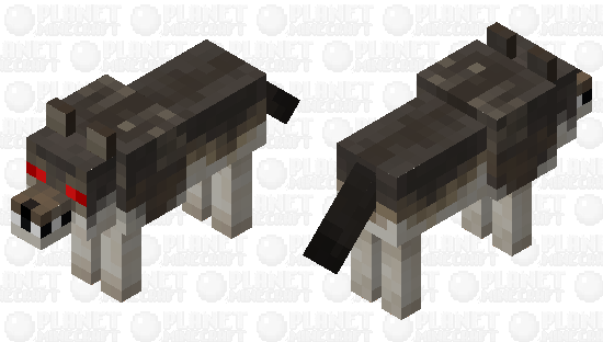 Angry Wolf (Remade) Minecraft Mob Skin