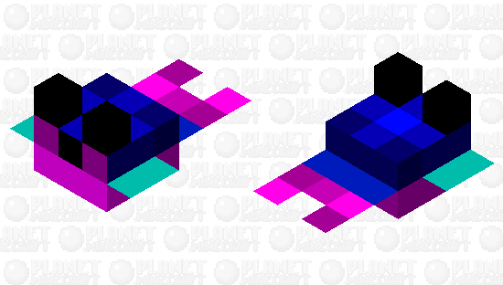 pink and blue pufferfish (small) Minecraft Mob Skin