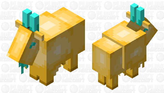 Golden goat, part 12 of golden mobs series Minecraft Mob Skin