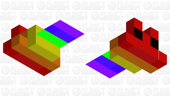 Rainbow fish Minecraft Mob Skin