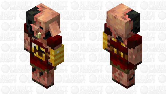 The Zombie Armored Piglin Minecraft Mob Skin