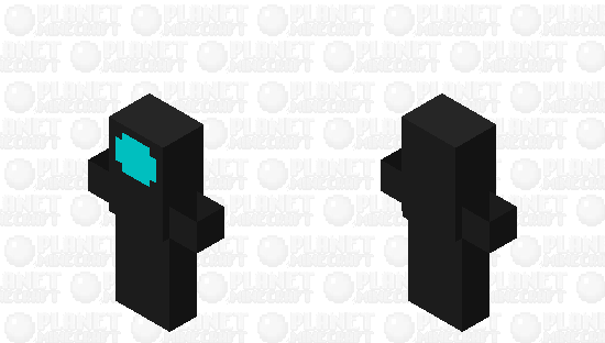 Among Us Black/Gray Crewmate Minecraft Mob Skin