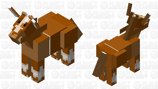 Chestnut horse Minecraft Mob Skin