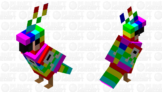 Rainbow Boss Parrot 0f Destruction Minecraft Mob Skin