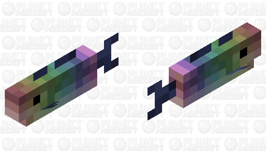 Rainbow fish Minecraft Mob Skin
