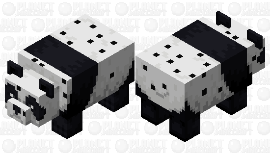 Sad panda with smallpox Minecraft Mob Skin