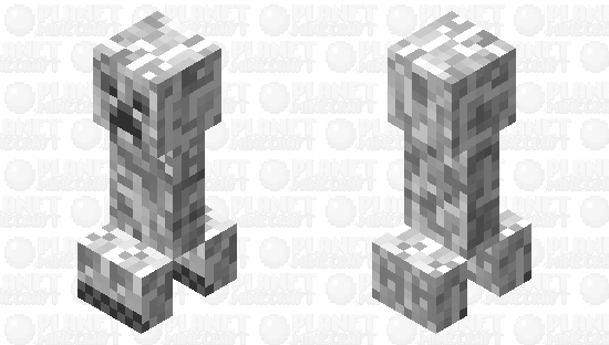 Grayscale Creeper Minecraft Mob Skin